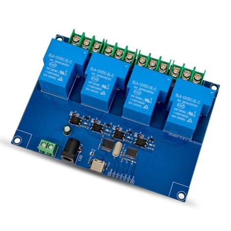 4CH USB Relay Module 12V 30A USB-C
