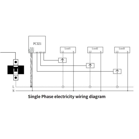 Tuya Single 3 Phase WiFi Energy KWH Meter 200A Current Transformer
