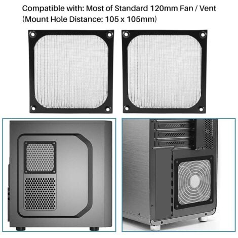 4Pack 120mm Computer Fan Filter Grills Stainless Steel Wire Mesh ...