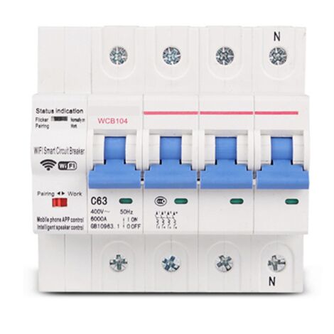 Three Phase 4P 380V 63A Tuya Smart WiFi Circuit Breaker Industrial ...