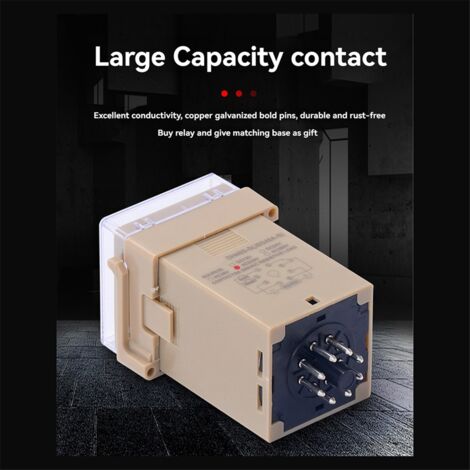 DH48S-S 12V Time Relay AC380V Repeat Cycle with Socket DH48S Series Delay Base