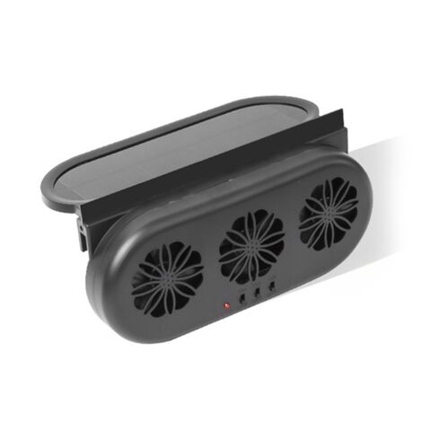 Car Exhaust Fan Solar Powered and USB Charging Window Ventilator 3 Fans ...