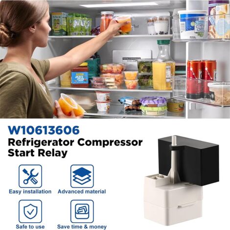 W10613606 Refrigerator Compressor Start Relay and Capacitor for ...