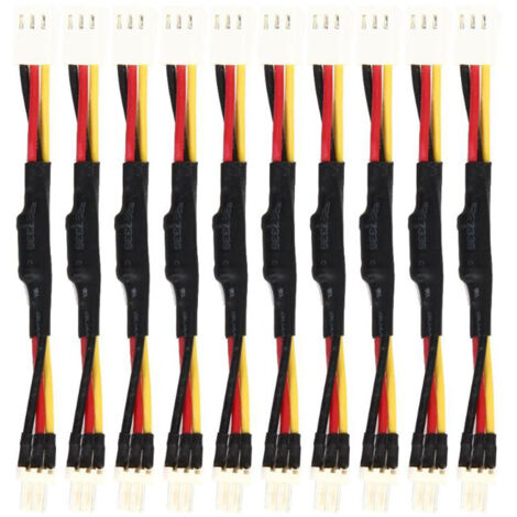 10PCS 3PIN Reduce PC Fan Speed Noise Extension Resistor Cable Wire 3 ...