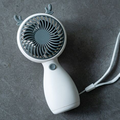 Cute Hand-Held Fan, USB Charging, Portable Wind Power Ultra-Quiet Mini ...