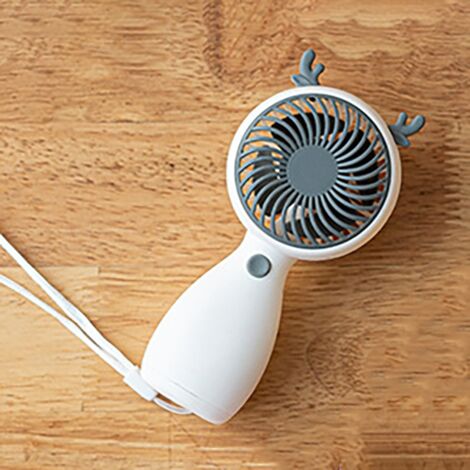 Cute Hand-Held Fan, USB Charging, Portable Wind Power Ultra-Quiet Mini ...
