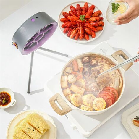 Desktop Range Hood Detachable Kitchen Exhaust Fan with 3 Speed Mini ...