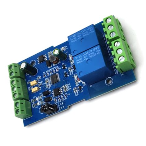 7-24V 2-Channel Relay Module with RS485/TTL Communication