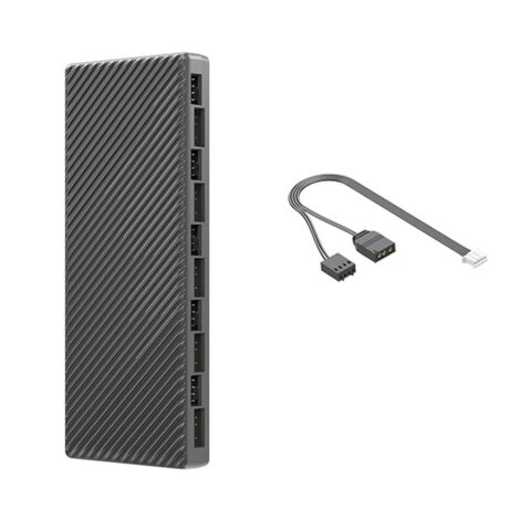 ARGB/PWM Hub Dual 10 Expansion Ports ARGB Controller 2 in 1 Fan HUB ...