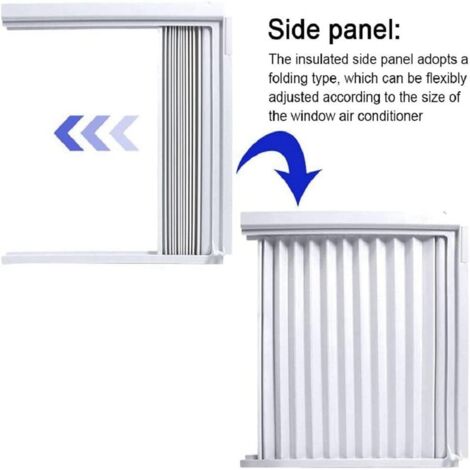 Window Air Conditioner Side Panels with Frame, Room AC Accordion Filler ...