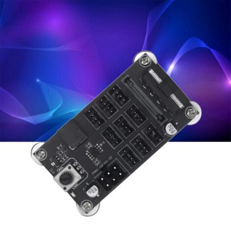 Computer Case Fan Speed Controller Module 9 Channel Hub PWM High-Power ...