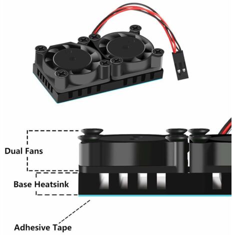 for 4 Model B Dual Fan with Heat Sink Ultimate Double Cooling Fans ...