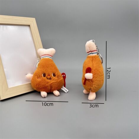 Food Plush Toy Simulation Hamburger Plushies Cute Keychain for Themed ...