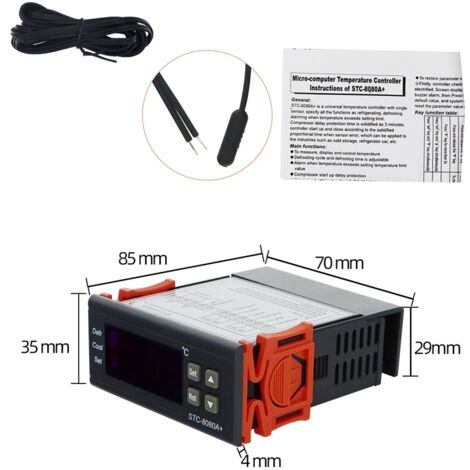 -8080A+Digital Temperature Controller 220V Regulator Cold Storage ...