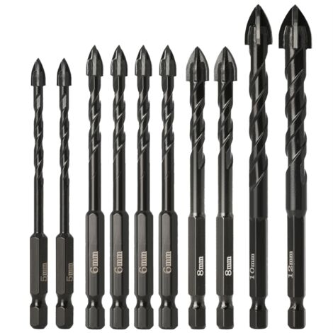 Multifunctional Ceramic Tile Drill Bit Black Hexagonal Handle Screw ...