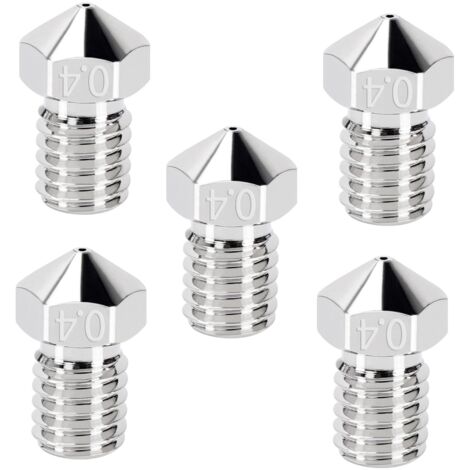 5PCS for 3D Printer High Temperature M6 Thread Nickel Plated Copper ...