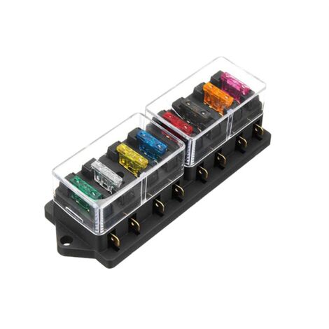 8-Way Car Medium Insert Fuse Box Multi-Way Overload Modified Base ...