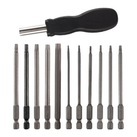11 Pack 75mm Torx Head Screwdriver Bit Set 1/4 Inch Hex Shank T6-T40 ...