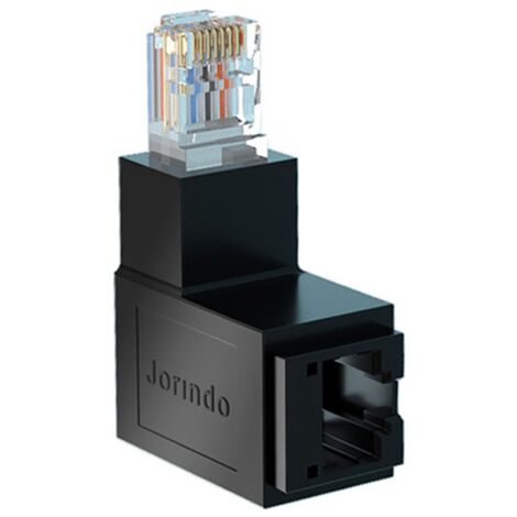 RJ45 Male to Female Ethernet Adapter Network Extender 90 Degree Down ...