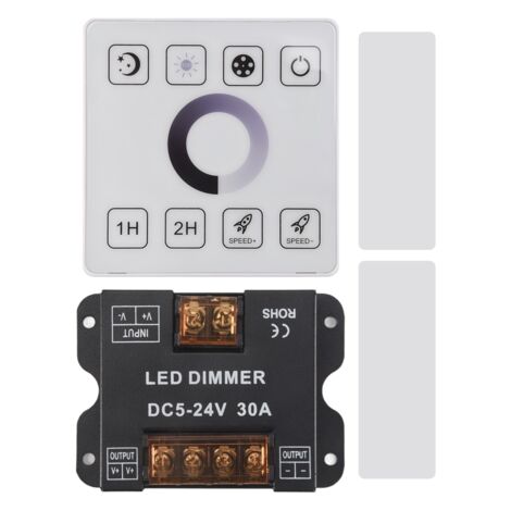 Wireless Wall- Mounted Touch Panel Dimmer Control for DC5-24V 30A ...