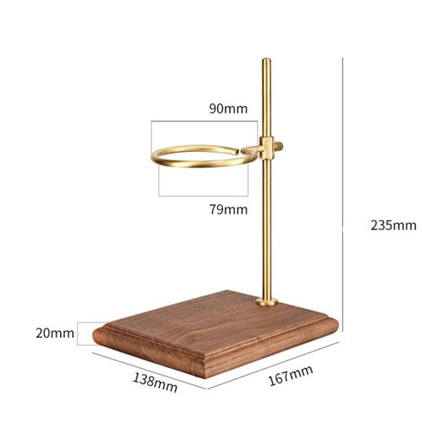 Pour over Coffee Maker Stand with Wood Base Adjustable Height Rack ...