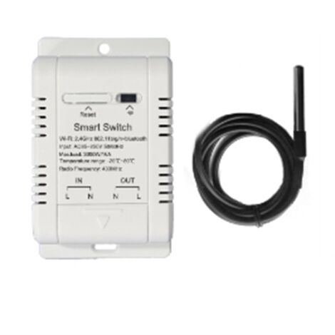 Tuya Wifi 16A Smart Temperature Switch Power Monitor with Sensor Probe Real Time Monitoring ...