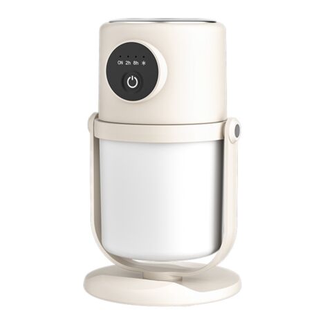 Atomizer USB Silent Night Light Air Purifying Humidifier,Creamy-White