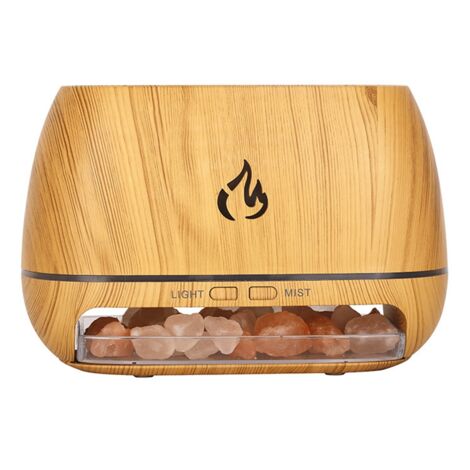 Salt Stone Aroma Air Humidifier Flame Colored Light Night A