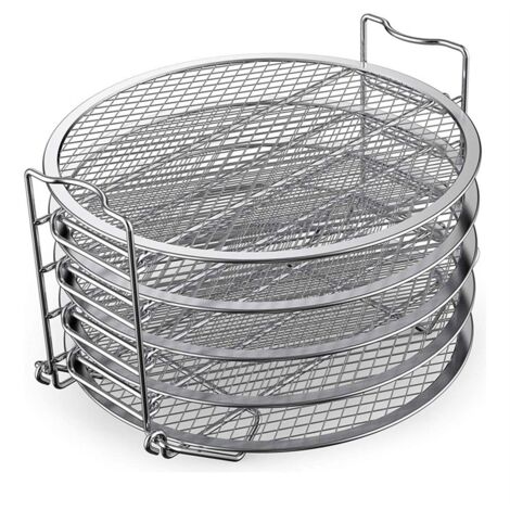 5-Layers Air Fryer Rack Stainless Steel Stackable Grid Grilling