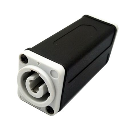 LED PowerCon AC Coupler Adapter Extender Connector White to