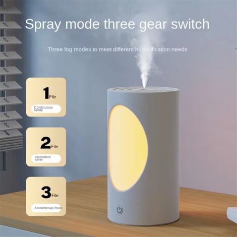 Rechargeable 600ml Portable Aroma Diffuser with Colorful LED Lights