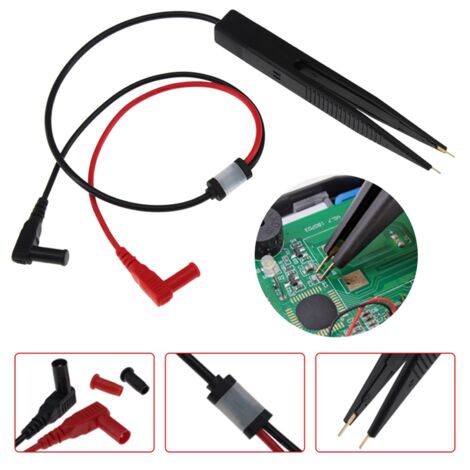 SMD SMT Chip Test Clip Multimeter Probe Tweezers Multi-Use Tool
