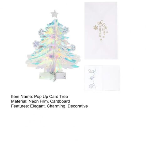 3D PopUp Christmas Tree Ornament Mini Neon Film