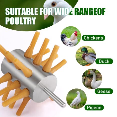 Chicken Plucker Drill Attachment Stainless Steel 18-Fingers