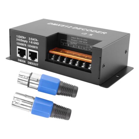 4 Channel Decoder PWM LED Strip Light Controller Input 12V-24V DC