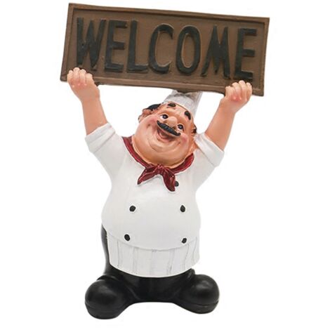 Chef Hands Up Welcome Sign "WELCOME" Decor Coffee Shop