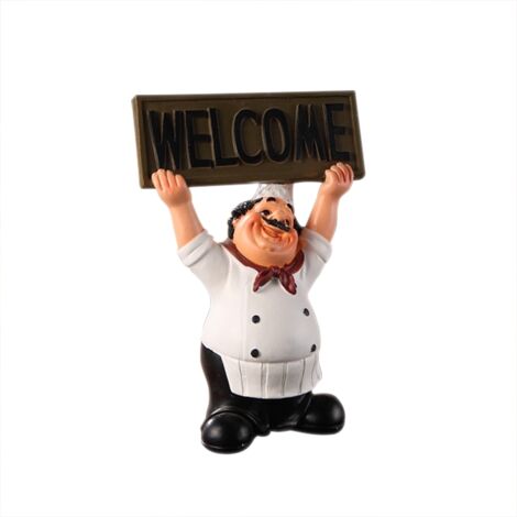 Chef Hands Up Welcome Sign "WELCOME" Decor Coffee Shop
