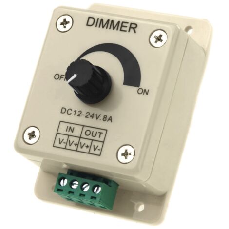 DC 12V-24V LED Dimmer Adjust Single Color For 5050 3528 Strip