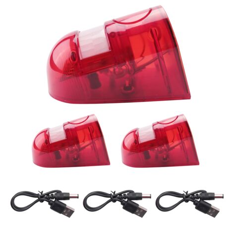 Solar Strobe Light with Motion Sensor Alarm Sound Security Siren