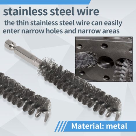Stainless Steel Bore Brush Wire Brush for Power Drill Cleaning Wire ...