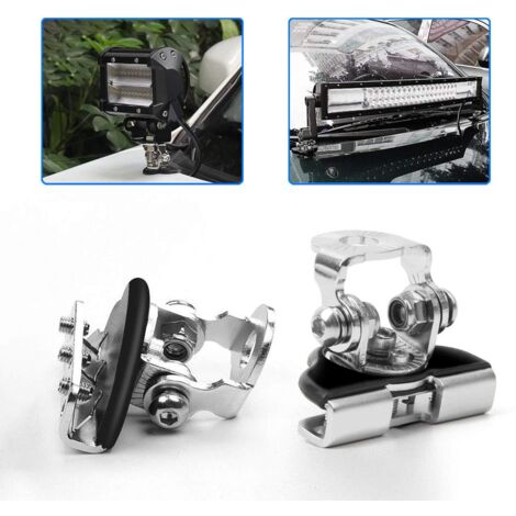 2Pcs Universal Hood Mount Led Light Bar Mounting Brackets Adjustable ...