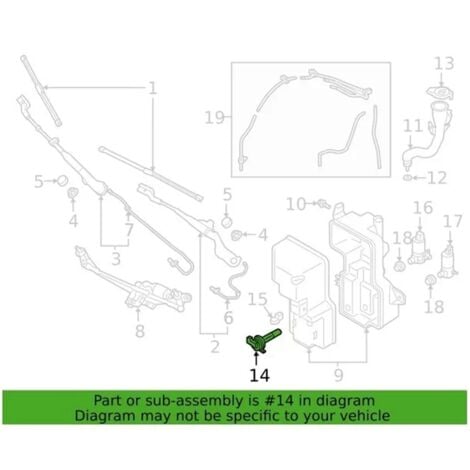 For XC60 S90 V90 2009-2017 Car Water Level Sensor Warning Bottle ...