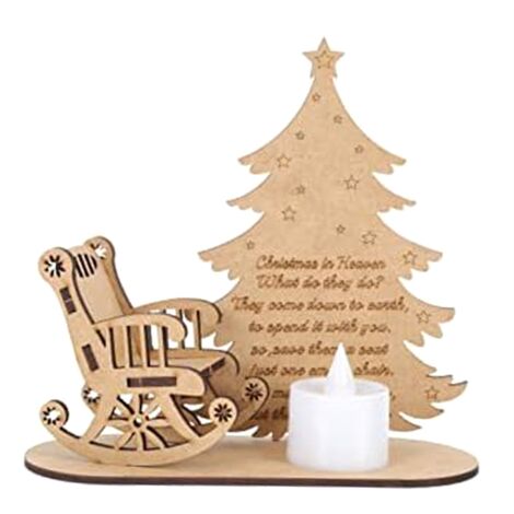Candle Light Table Candles Wood Rocking Chair Tablescape Decoration