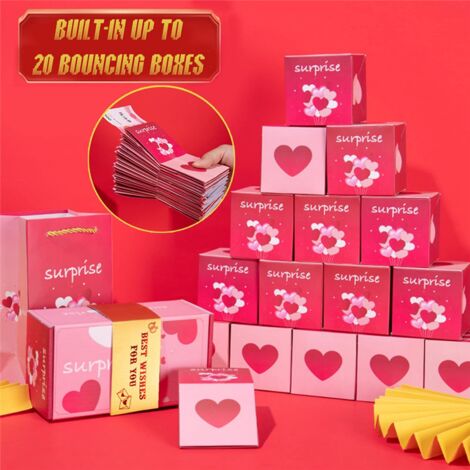 Exploding Gift Box Money Up Surprise Birthday Prank Box, C