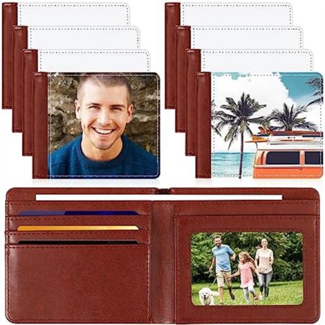 8PCS Sublimation Blank Wallet for Christmas Father's Day Office