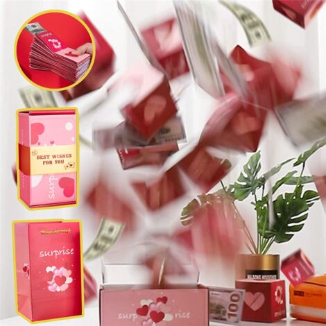 Exploding Gift Box Money Up Surprise Birthday Prank Box, A