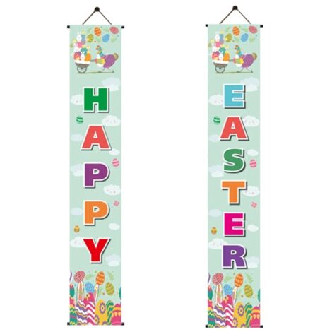 Easter Porch Sign Welcome Happy Banner Poster for Spring