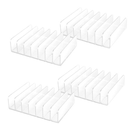 4 Pcs Clear Acrylic CD Holder with Tackable DVD Display Rack Storage ...