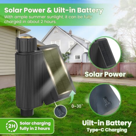 WiFi Solar Water Valve Smart Hose Timer Bluetooth Auto