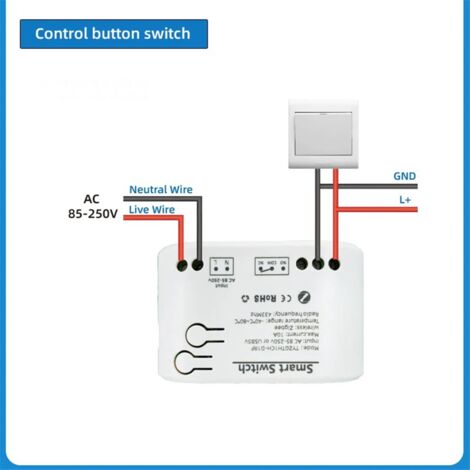 Tuya Smart Zigbee Switch with Temperature Sensor Passive Dry Contact ...